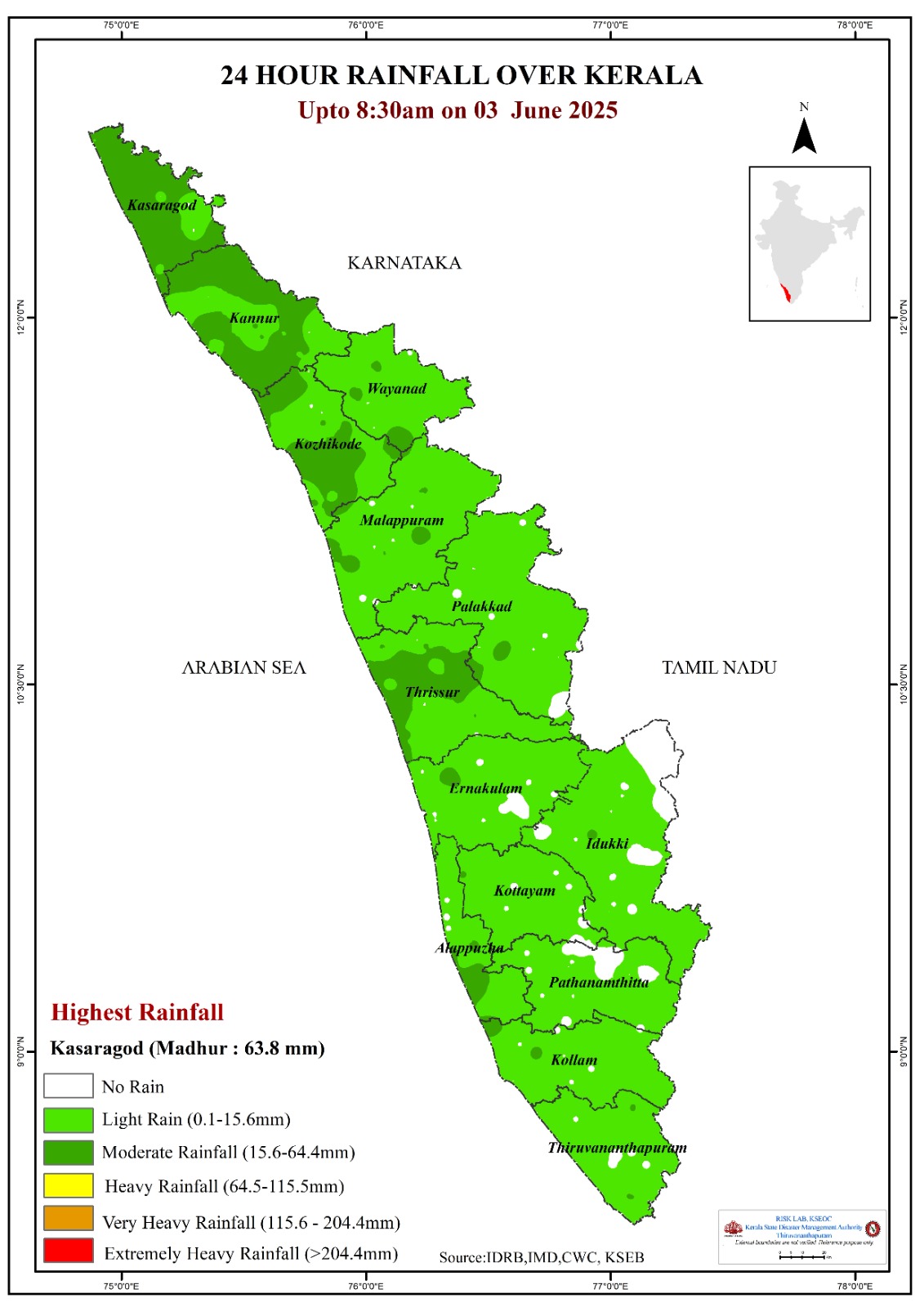 Rainfall - Kerala State Disaster Management Authority